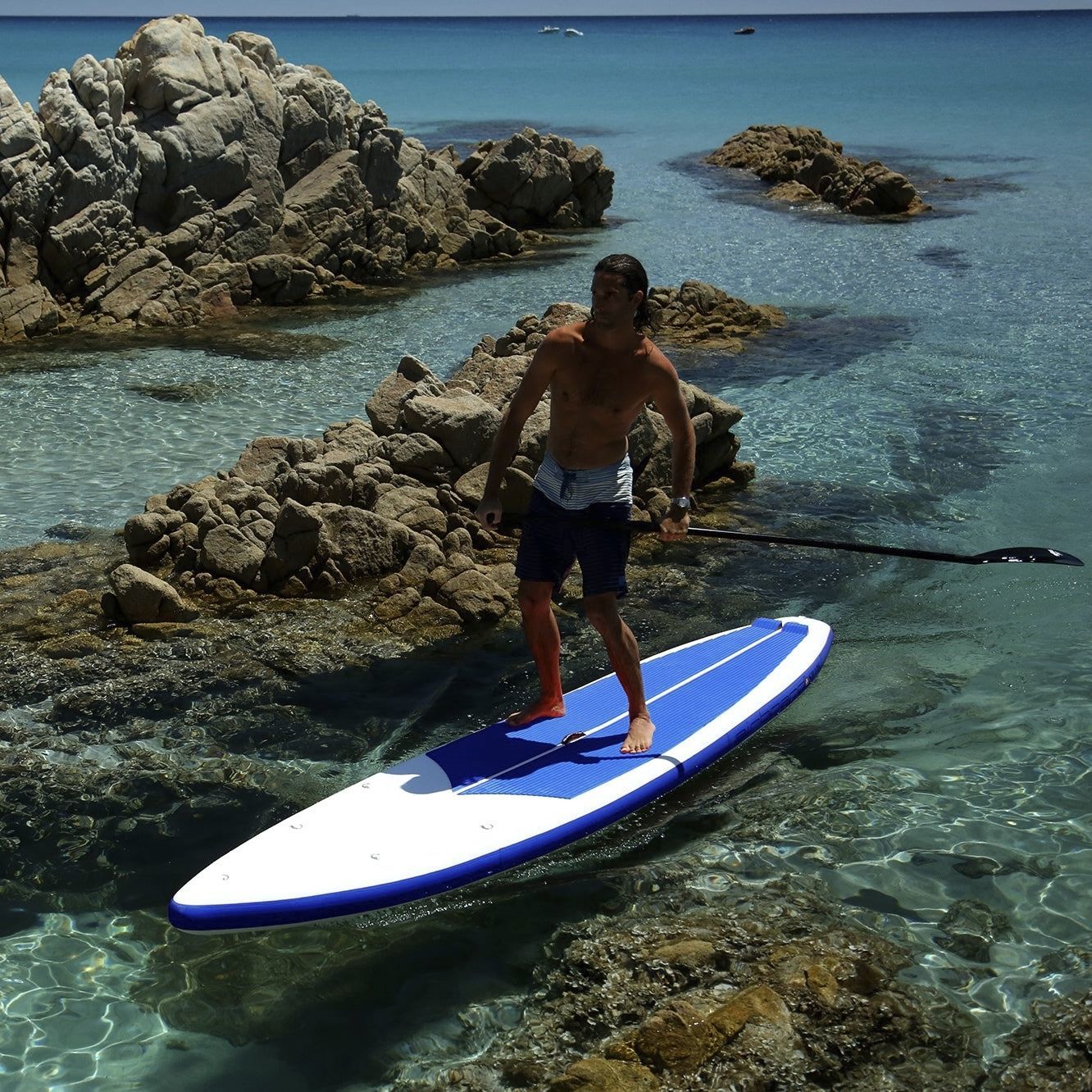 Aufblasbares SUP - SHARK LE Blue 12'6'' - Airboard - Touring / für ...