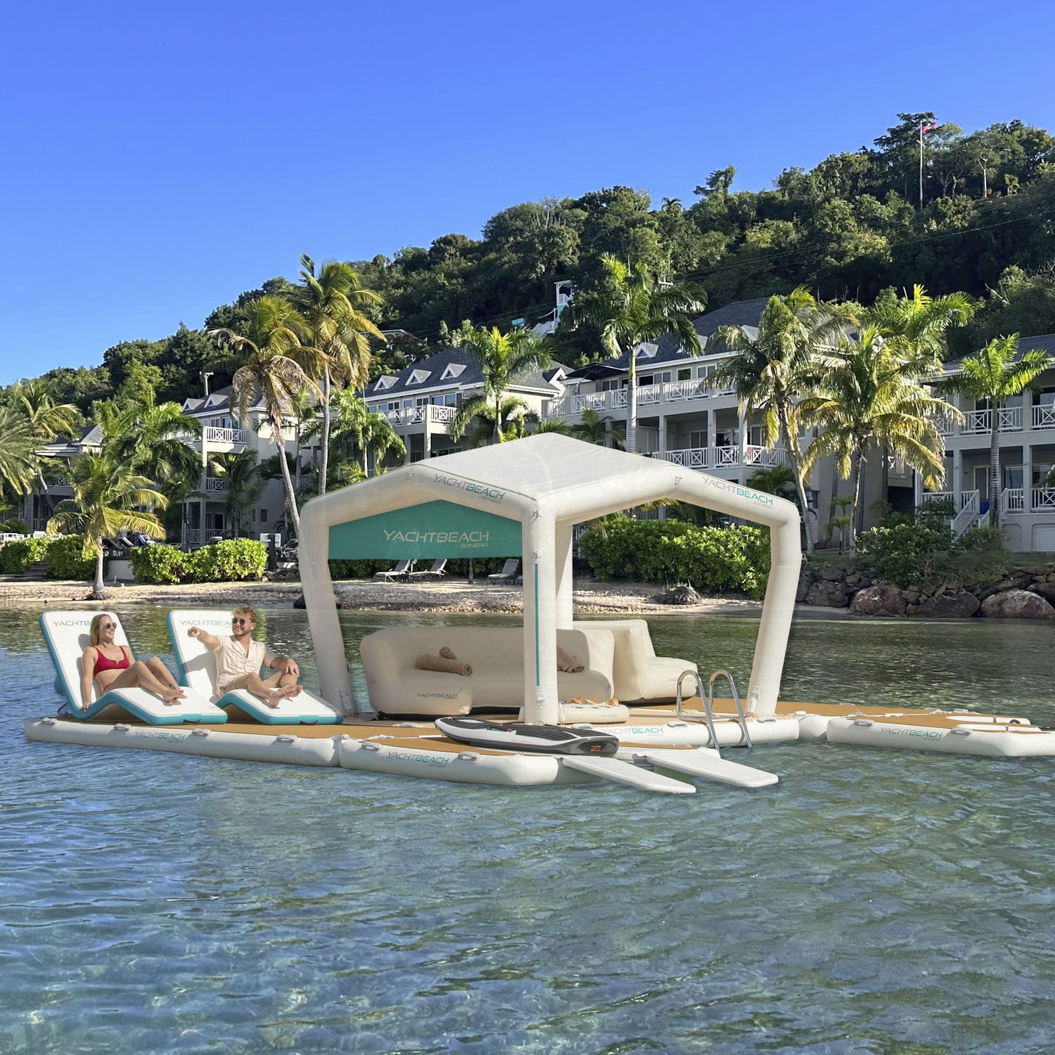 Schwimmende Plattform Square Pavilion 3 08 Yachtbeach Jetxtender