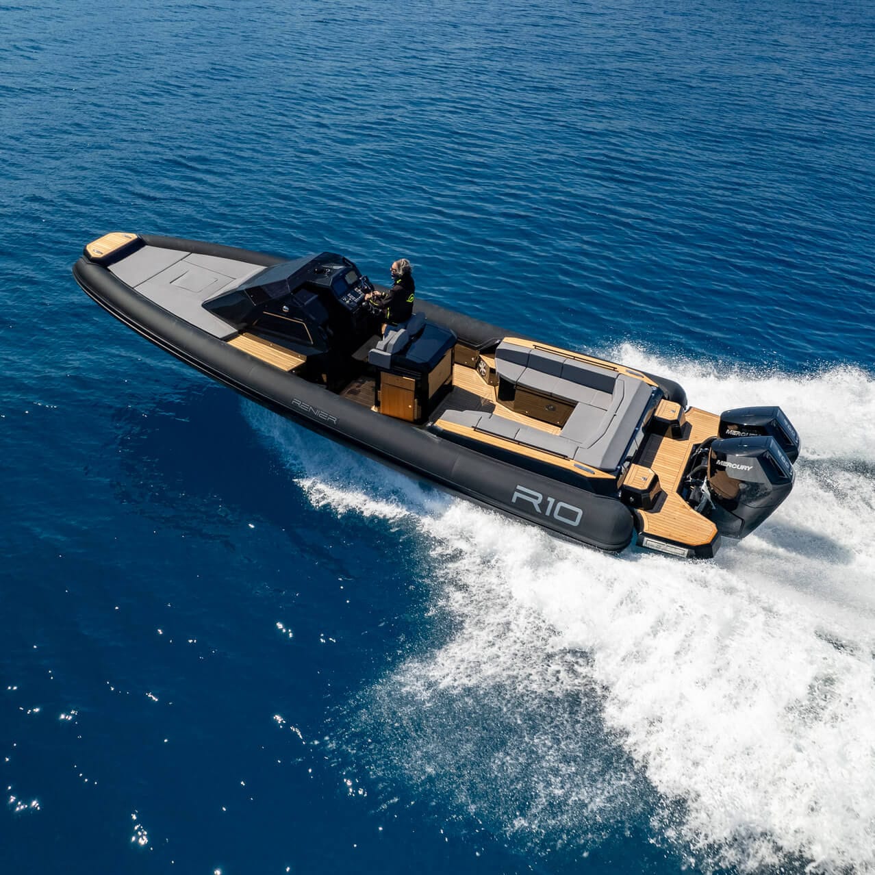 Außenborder-Schlauchboot - R10 CABIN TOURER - RENIER - zweimotorig ...