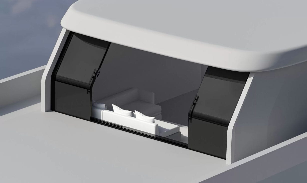 Tür für Yacht - Grand Flow - parema - für Boot / Schiebe / Glas