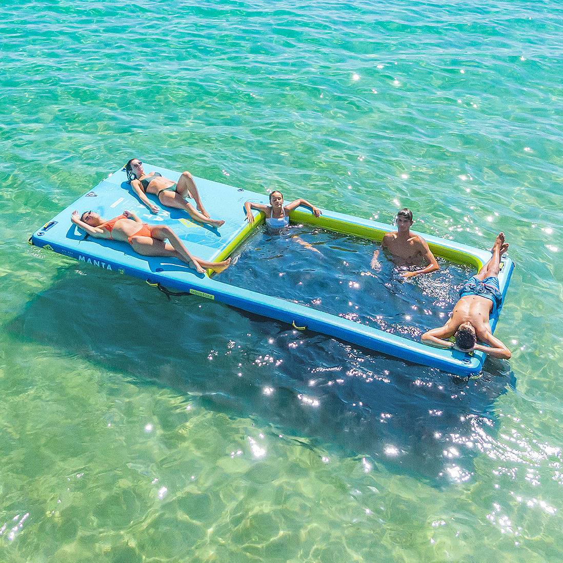 Plattform zum Baden - MANTA - Aquatone - schwimmend / aufblasbar / für ...