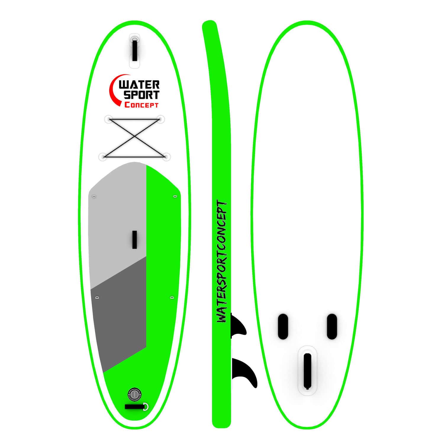 Aufblasbares Stand-up-Paddleboard - GREEN 10'6 - WATERSPORT CONCEPT ...