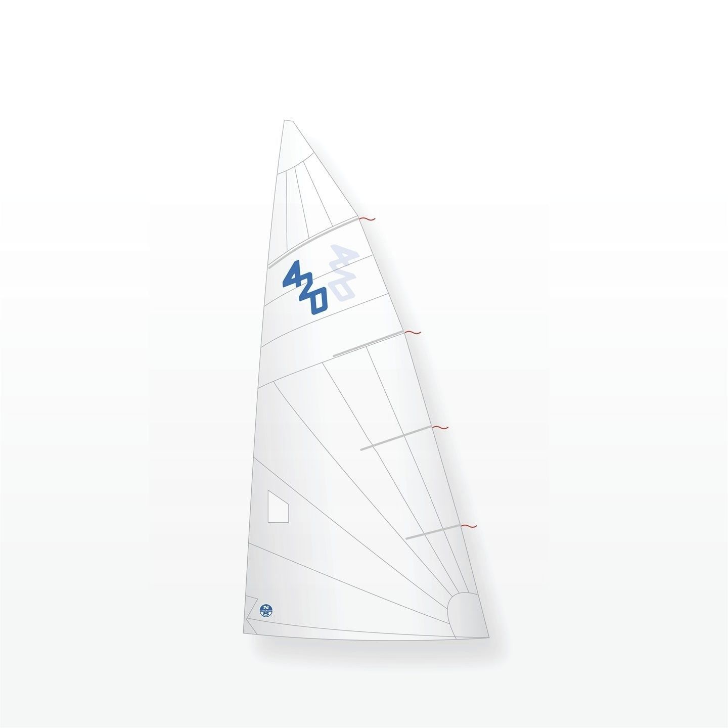 Großsegel - M-7 - North Sails Sailmaking - für Jolle / cross-cut / 420