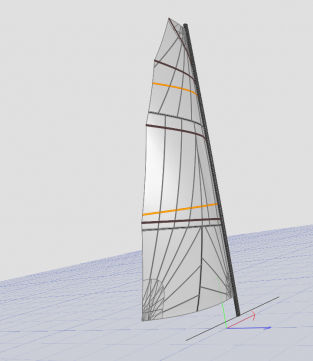 Großsegel - 2214 - NENUPHAR - für Jolle / Triradial-Schnitt / Dacron®