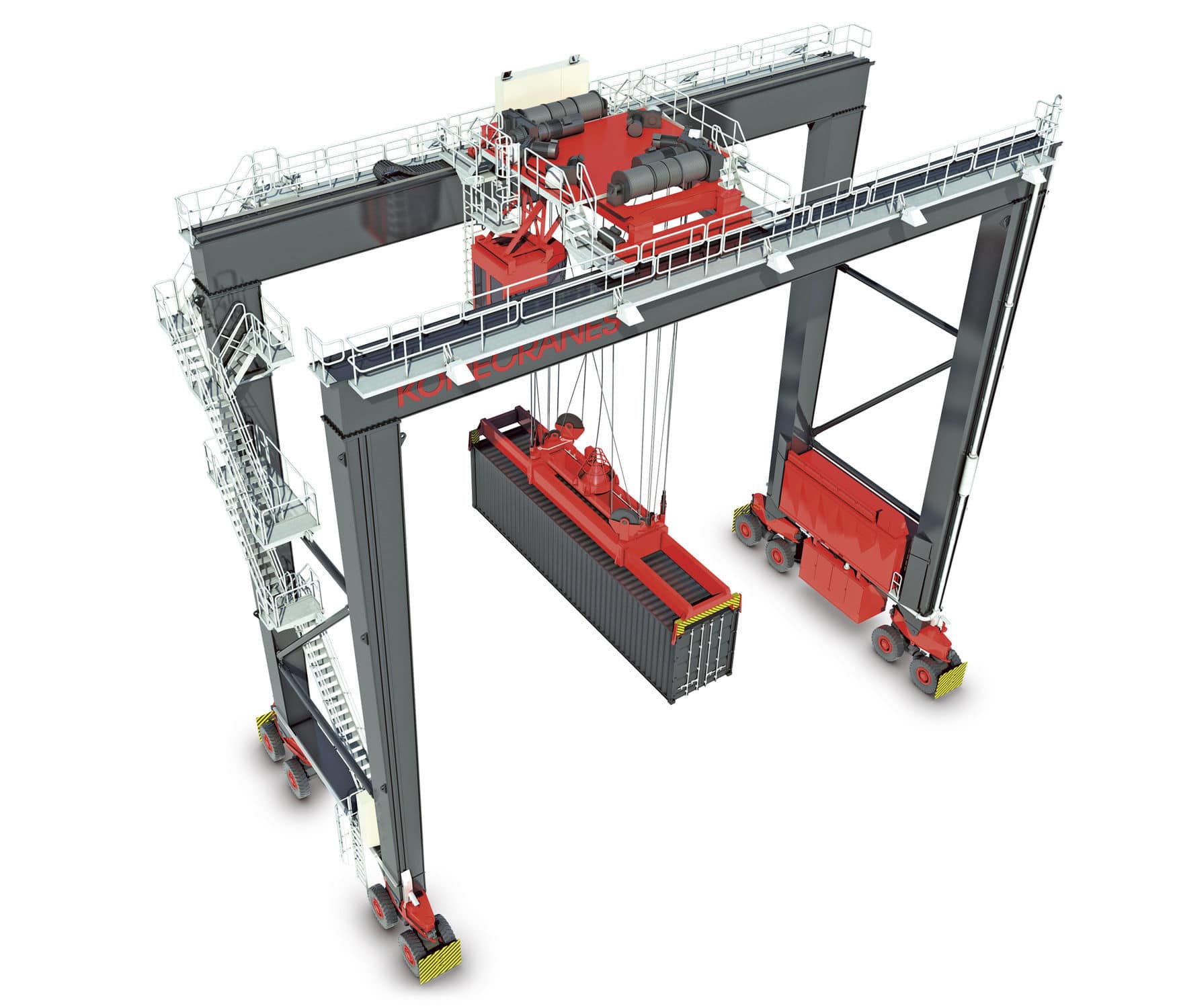 Radmobiler Container-Stapelkran - RTG - Konecranes - automatisch