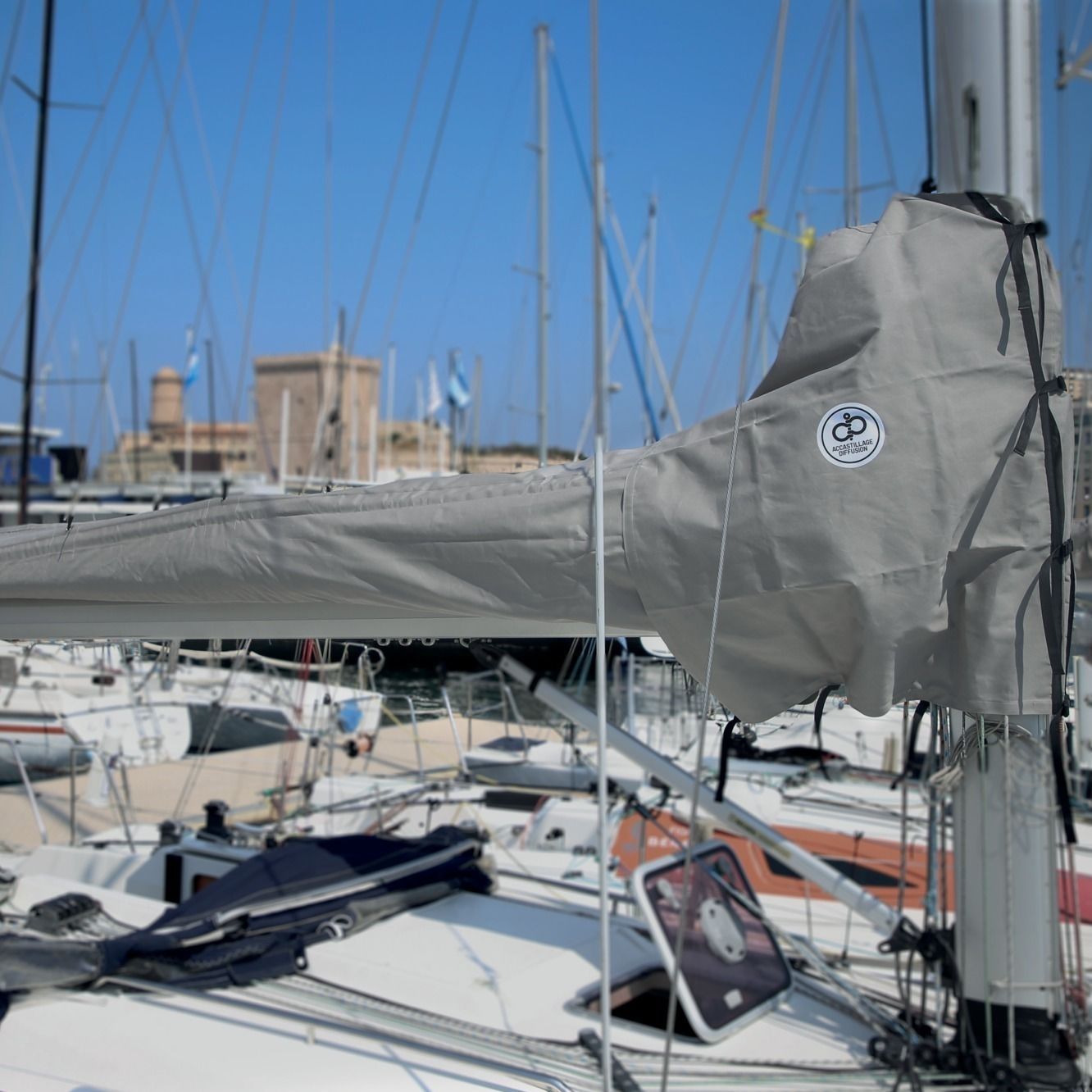 Schutzhülle - Lazybag - AD NAUTIC - für Segelboot / für Großsegel / Mast