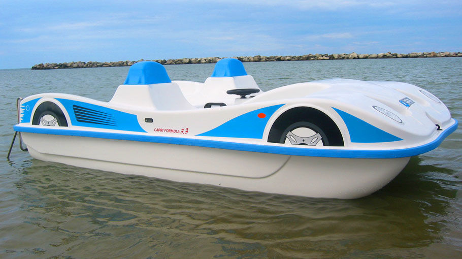 Tretboot / 4 Plätze - CAPRI FORMULA 3.3 - AQUABLUE - Polyester / blau ...