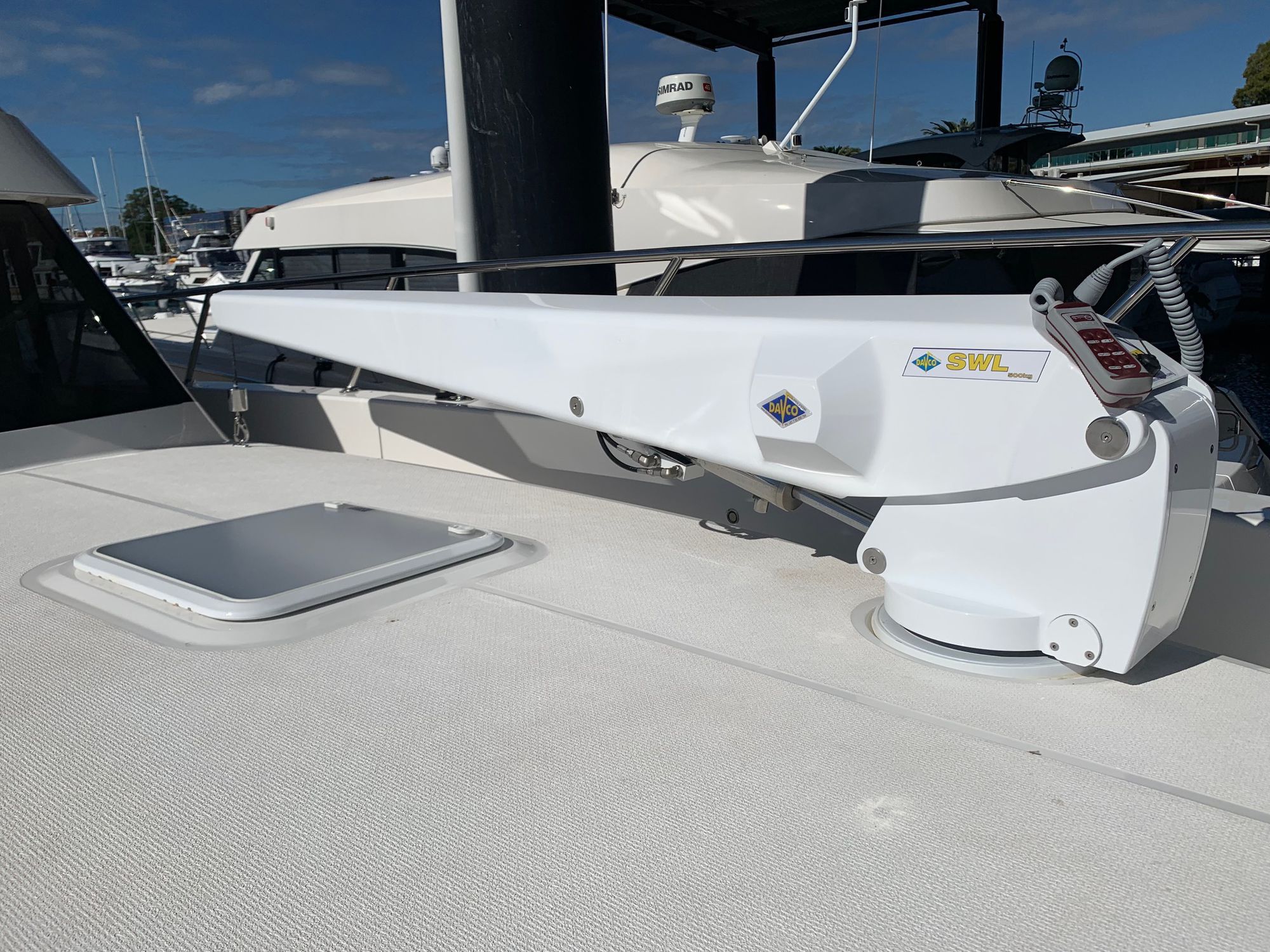 Kran für Yacht - Davco 500 - Davco - für Boot / Deck / Ausleger