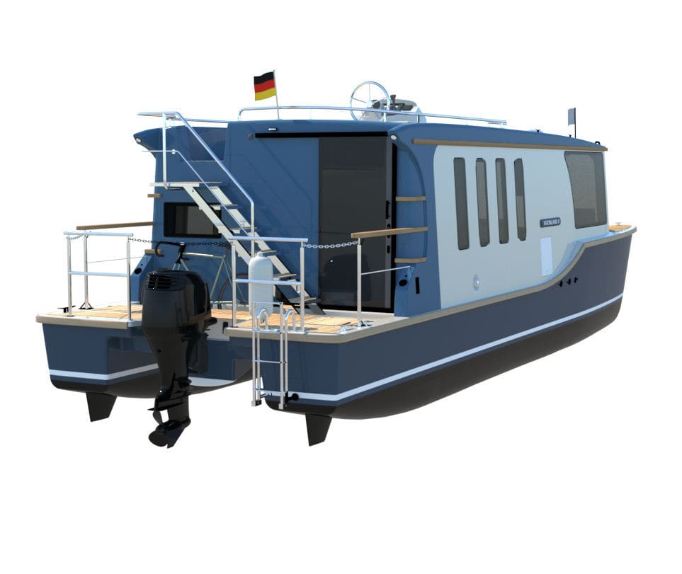 Katamaran-Hausboot - KRONLAND II - Bader Hausboot - Außenbord ...