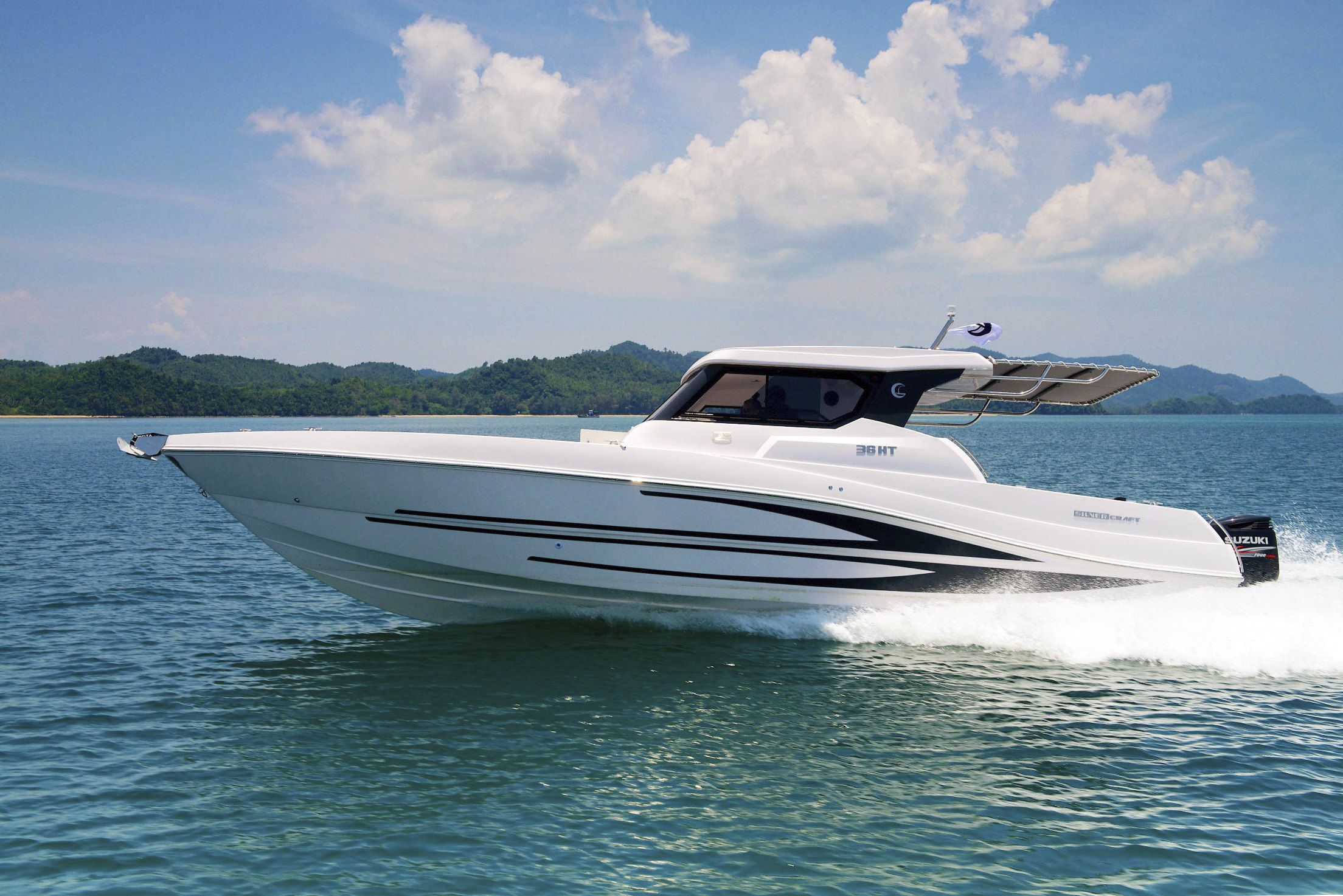 Außenborder-Konsolenboot - Silver Craft 36HT - SMART OWN - zweimotorig ...