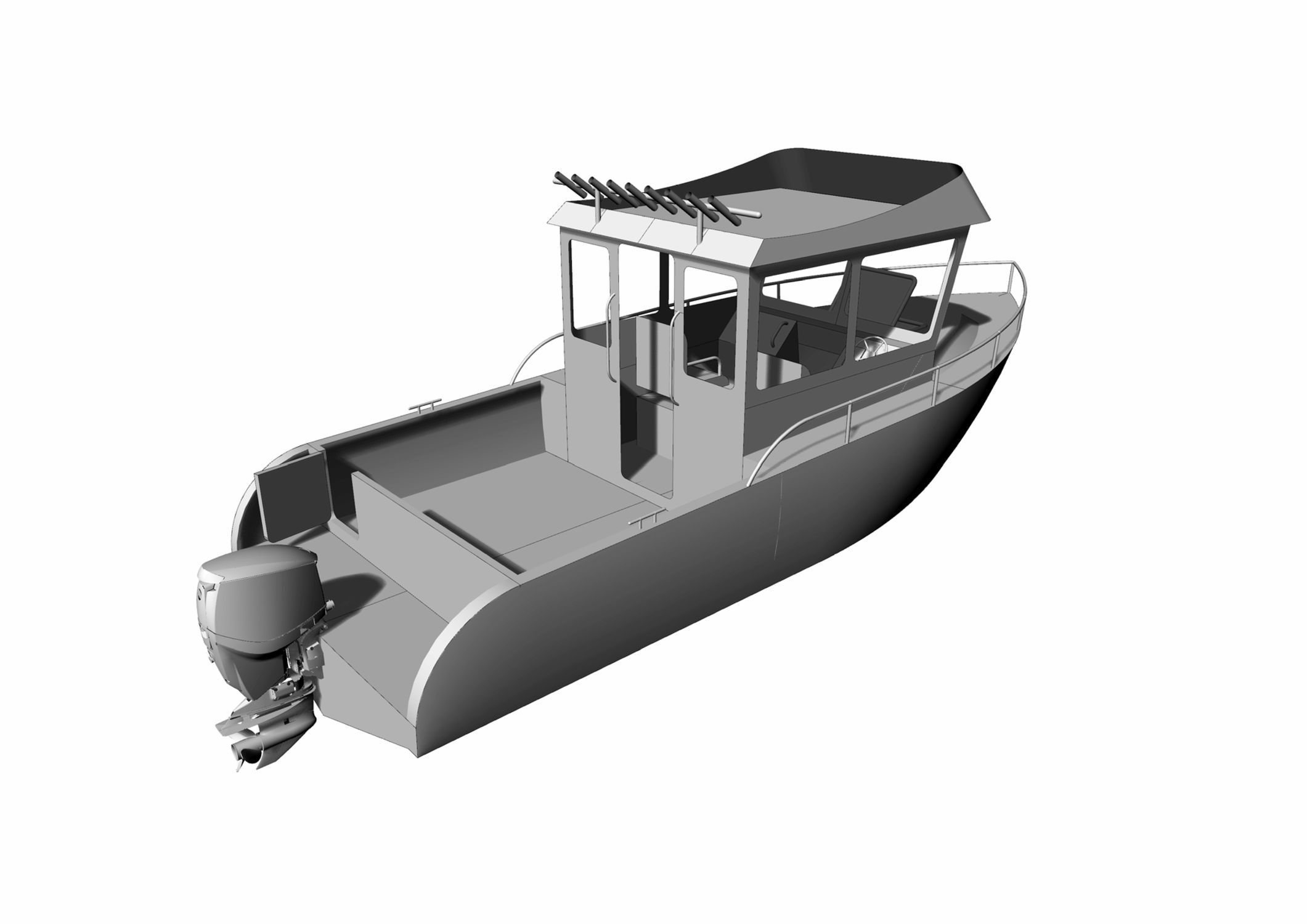 Angelboot für Tagesfahrten / Innenborder - AT 750 - ALUTEC BOATS - Tag ...