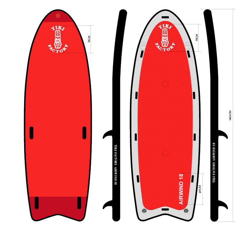 Aufblasbares Stand-up-Paddleboard - AIRWIND 18 - TIKI FACTORY ...
