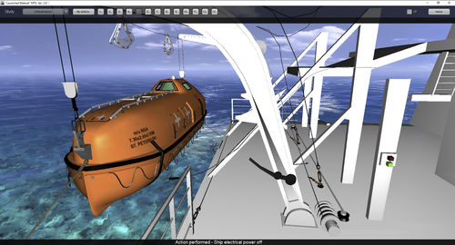 Simulationssoftware - Davit launched Lifeboat - STORM SIM - für mit Davit auszusetzendes ...